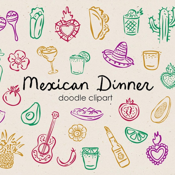 Mexican Food Clipart - Etsy