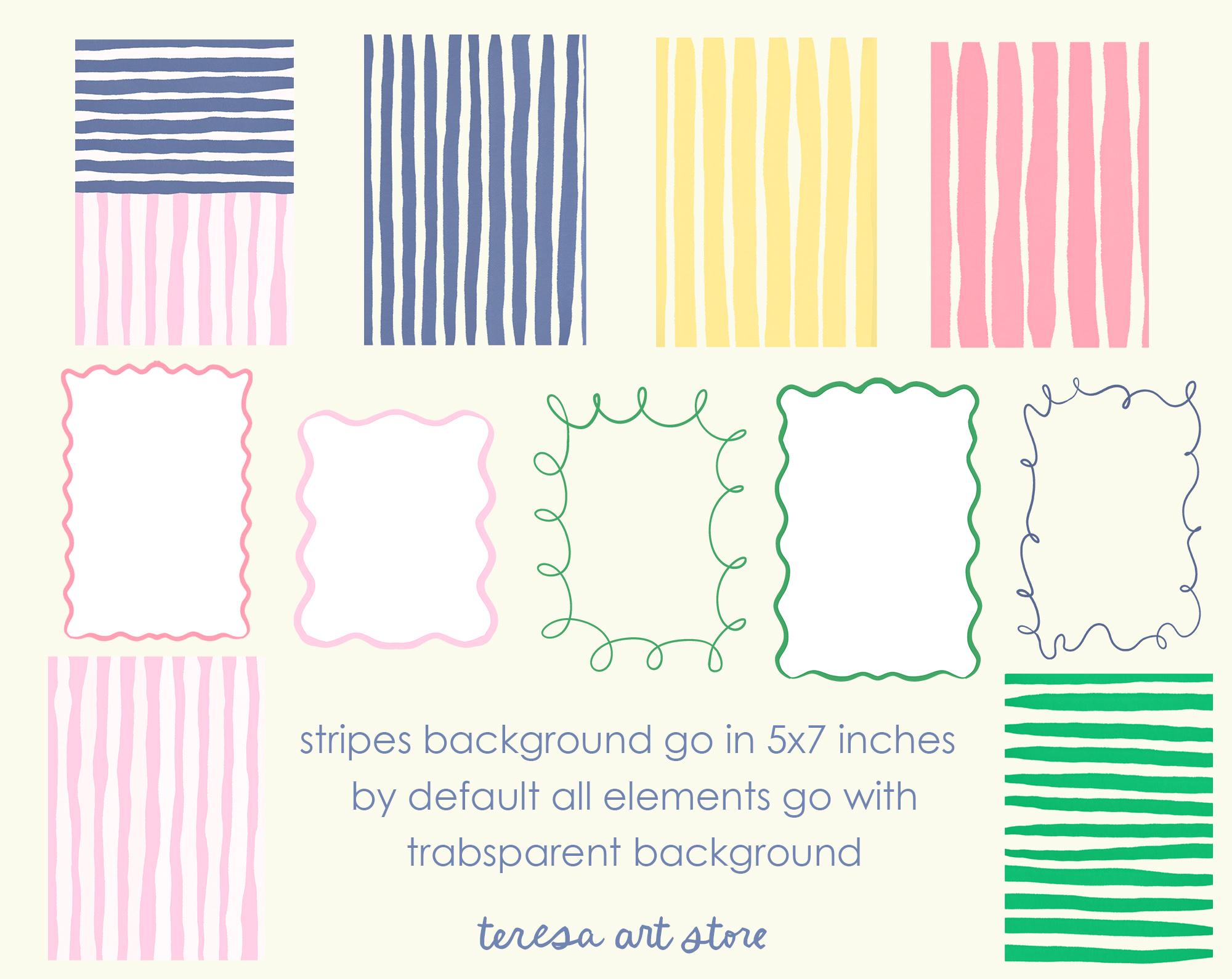 Hand Drawn Wavy Border Clipart, Scallop Frame for Wedding Invitation ...