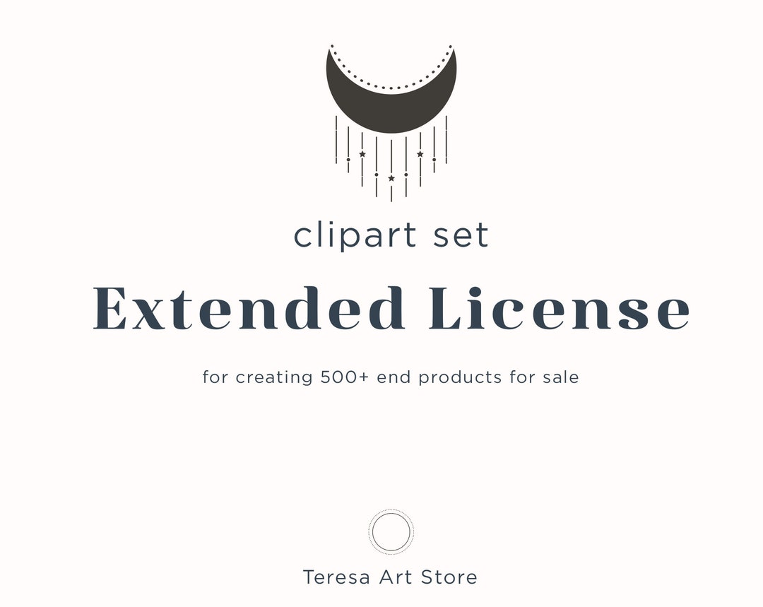 Extended License Clipart Set 1 Product,unlimited Commercial License ...