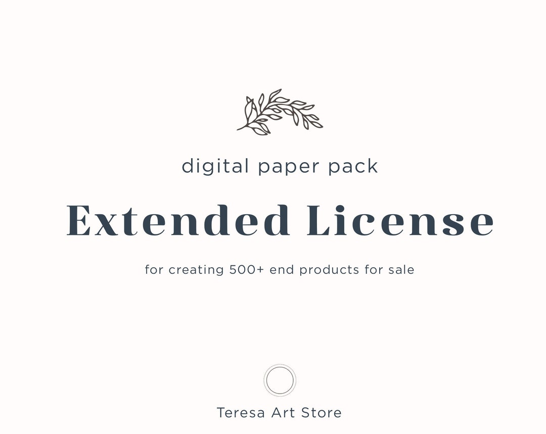 Extended License Digital Paper Pack 1 Product Unlimited Commercial ...