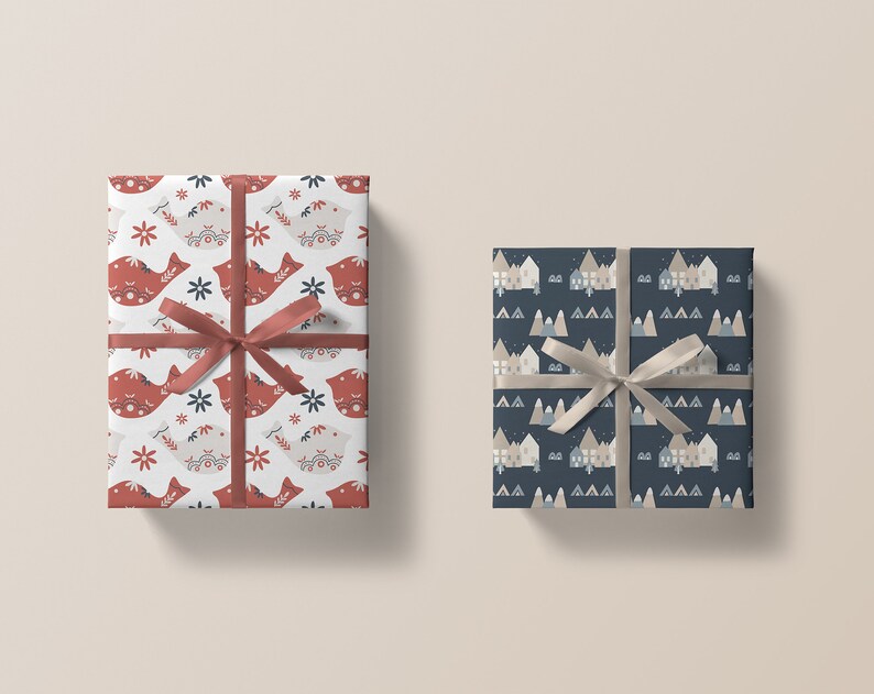 Scandinavian Digital Paper, Scrapbook Paper, Seamless Patterns ...