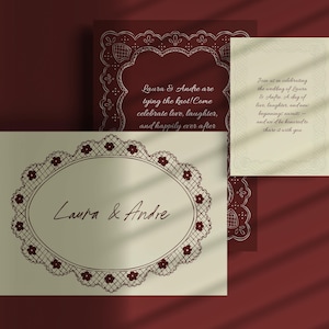 Hand Drawn Vintage Lace Frames in SVG for Wedding Invitations, Baroque ...
