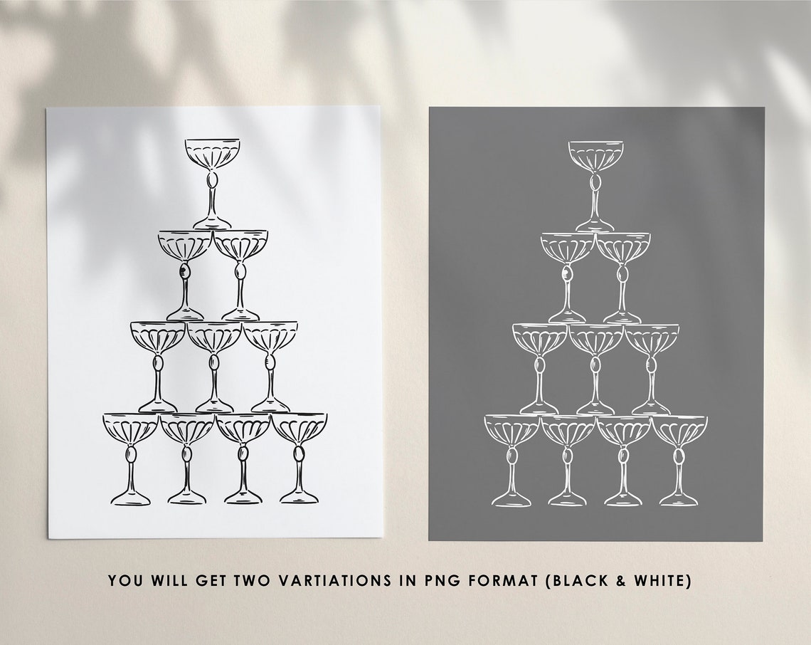 Champagne Glass Tower in SVG, Celebration Champagne in PNG, Champagne ...