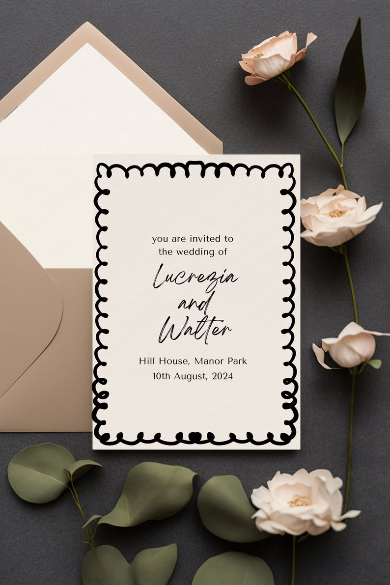 Whimsical and Quirky Hand Drawn Border and Frames for Wedding ...