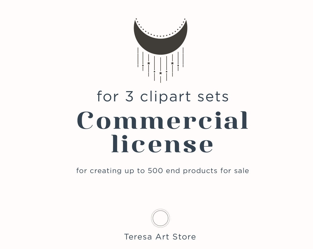 Commercial License Clipart for 3 Products - Teresa Art Store - Etsy