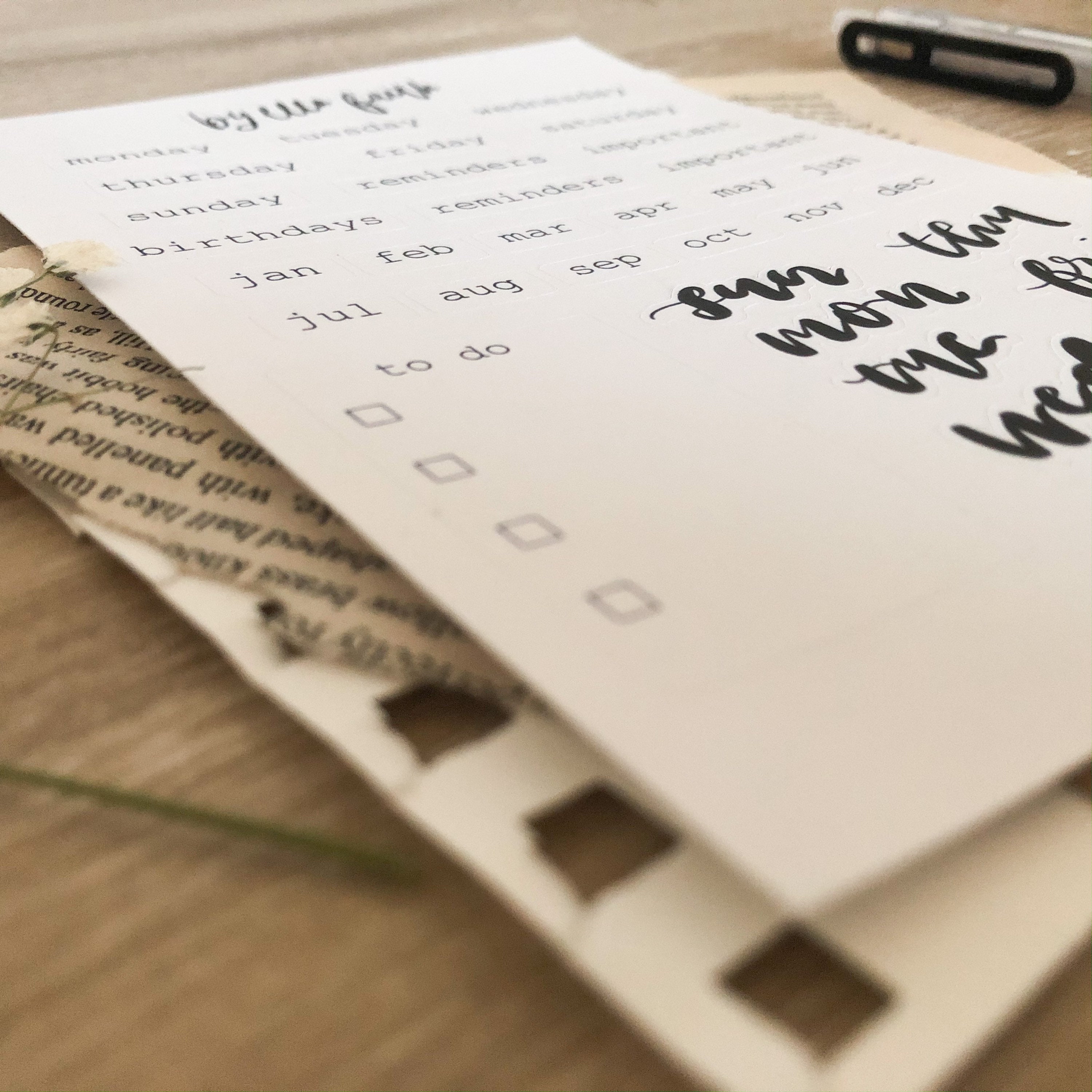 Planner Sticker Sheet for a journal planner notebook | Etsy