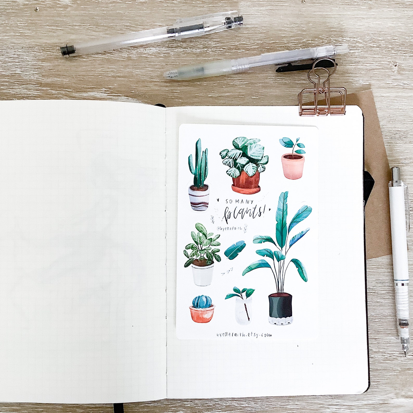 Botanical Plant Sticker Sheet for Plant Lover Great for Bujo - Etsy