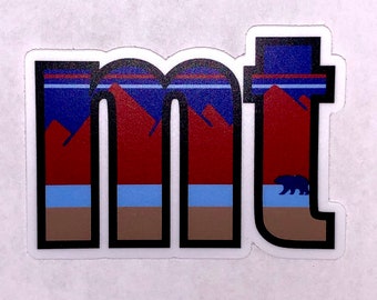State Animal Montana Night Sticker - Etsy