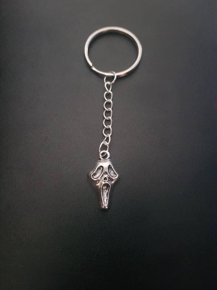 Handmade Ghostface Scream Horror Necklace Keyring | Etsy