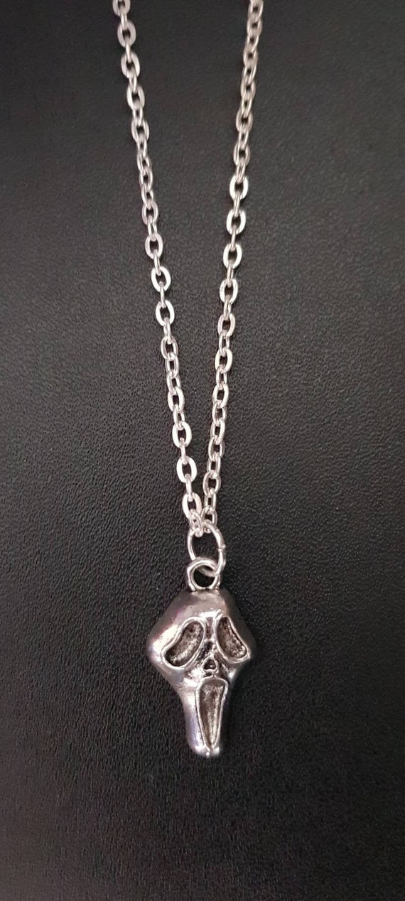 Handmade Ghostface Scream Horror Necklace Keyring | Etsy