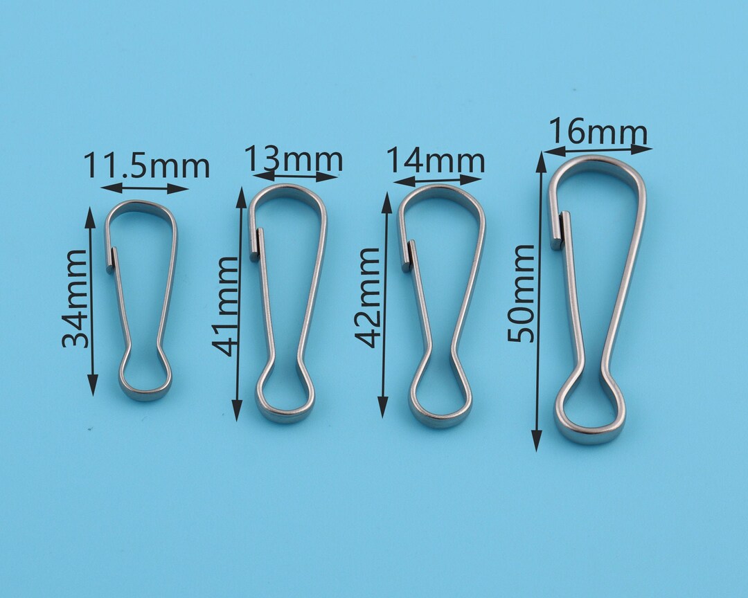 Silver Lanyard Hook,stainless Steel Spring Hook for ID Card Key Chain ...