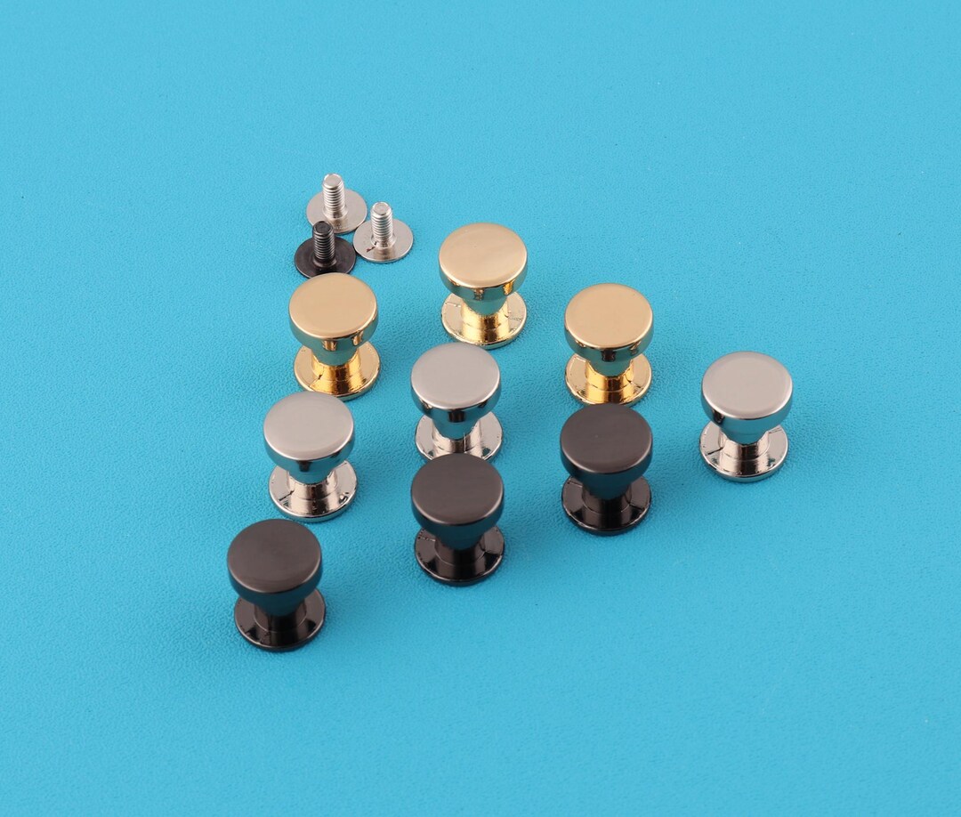 11mm Metal Screw Rivets: Cylindrical Head, Leather Craft Hardware - Etsy