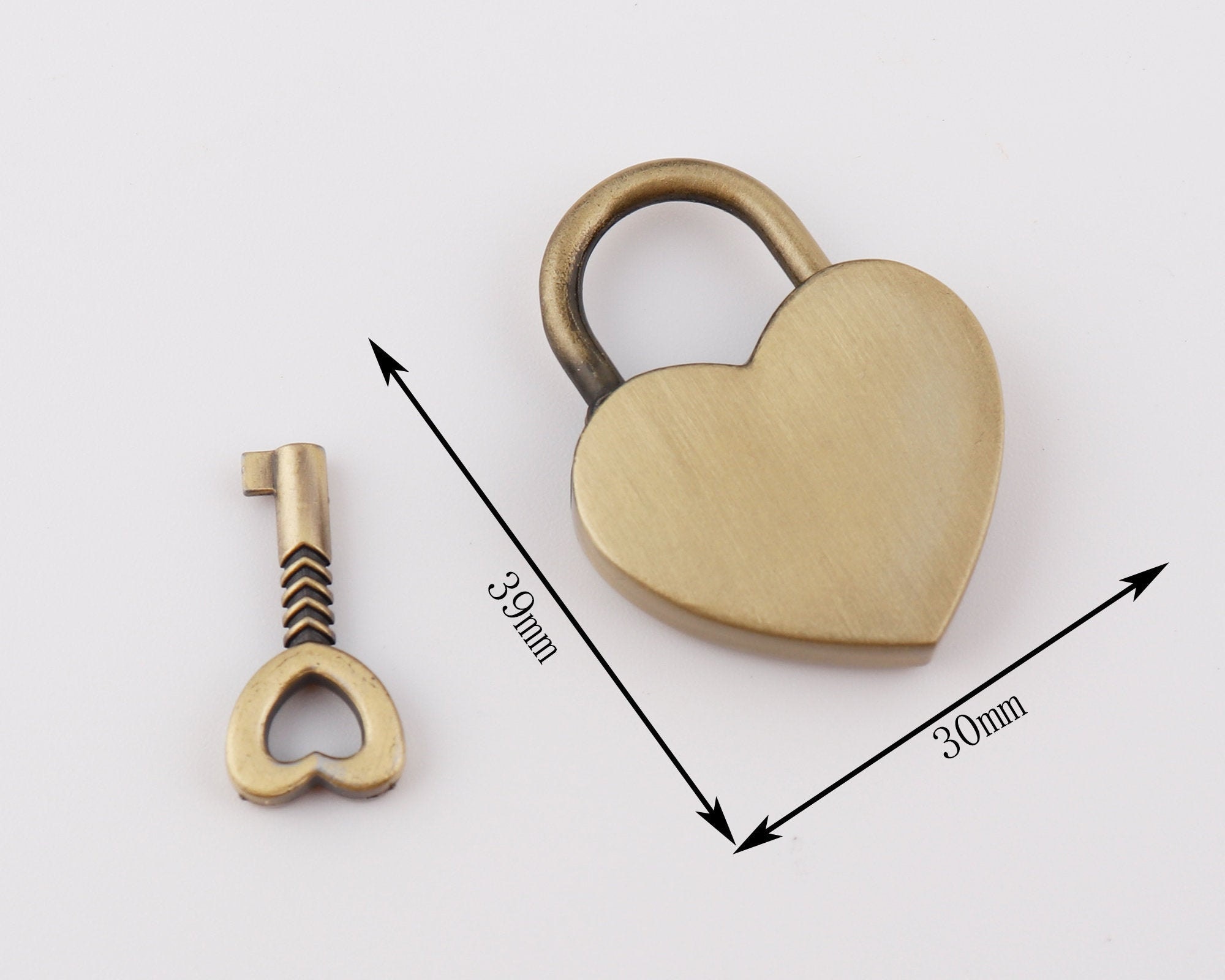 Metal Heart-shaped Padlock With Key Love Lock Couple Gifts - Etsy