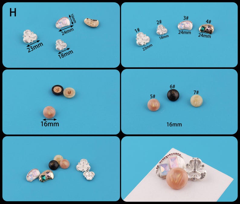 Metal Buttons : Various Types and Styles of Buttons, Clothing Shank ...