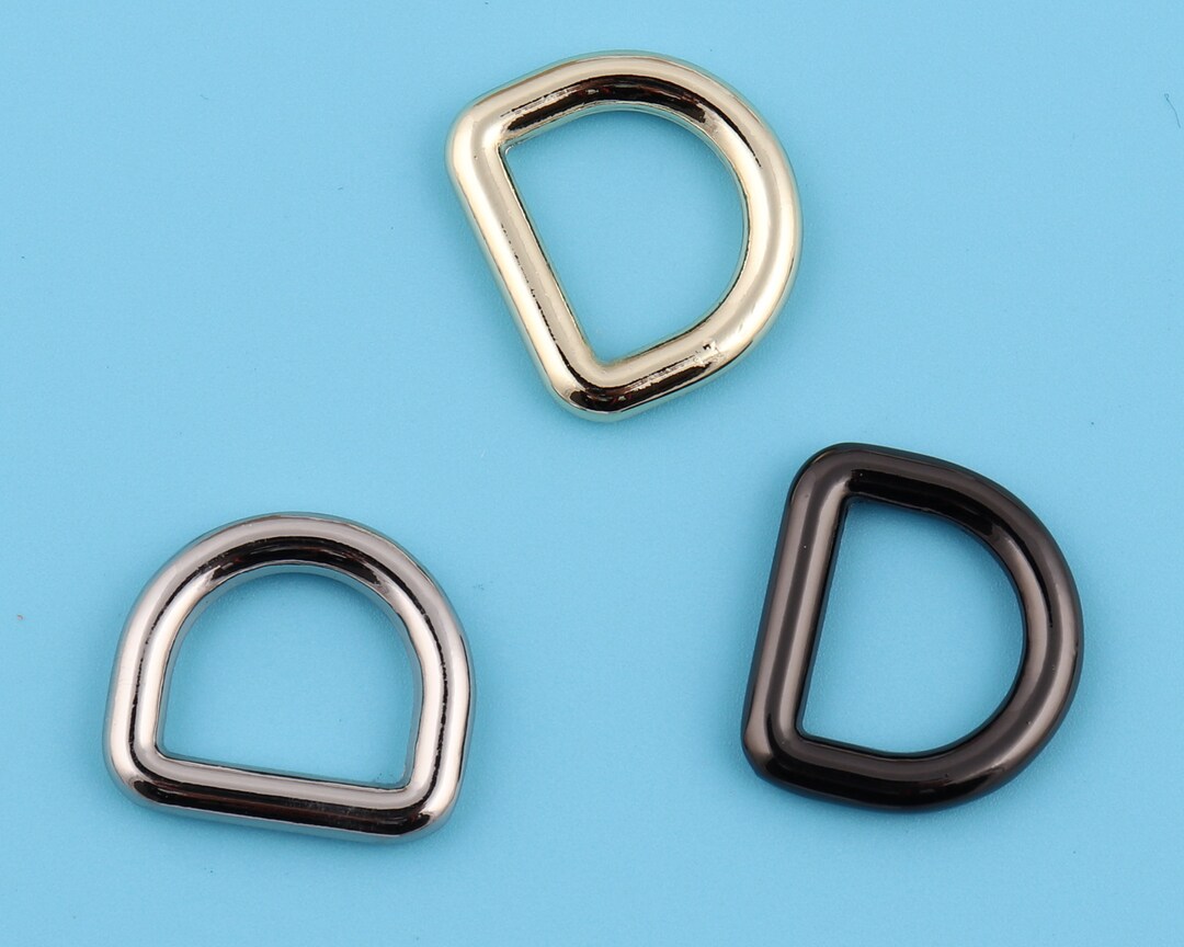 1/2" (13mm Inner) Metal D Ring Non Welded Dee Ring D Buckle Purse Link ...