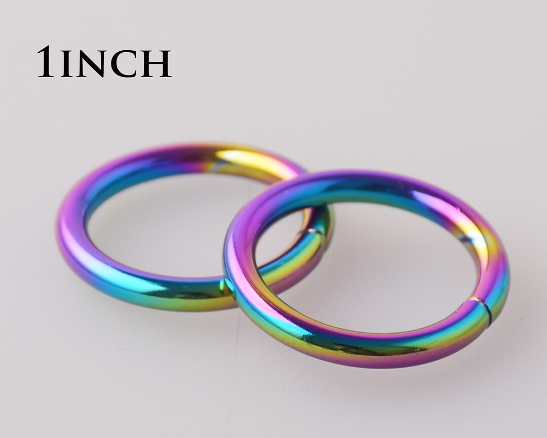 1" (25 Mm) Rainbow Metal O Ring Iron Closed Non-welded O Ring Handbag ...