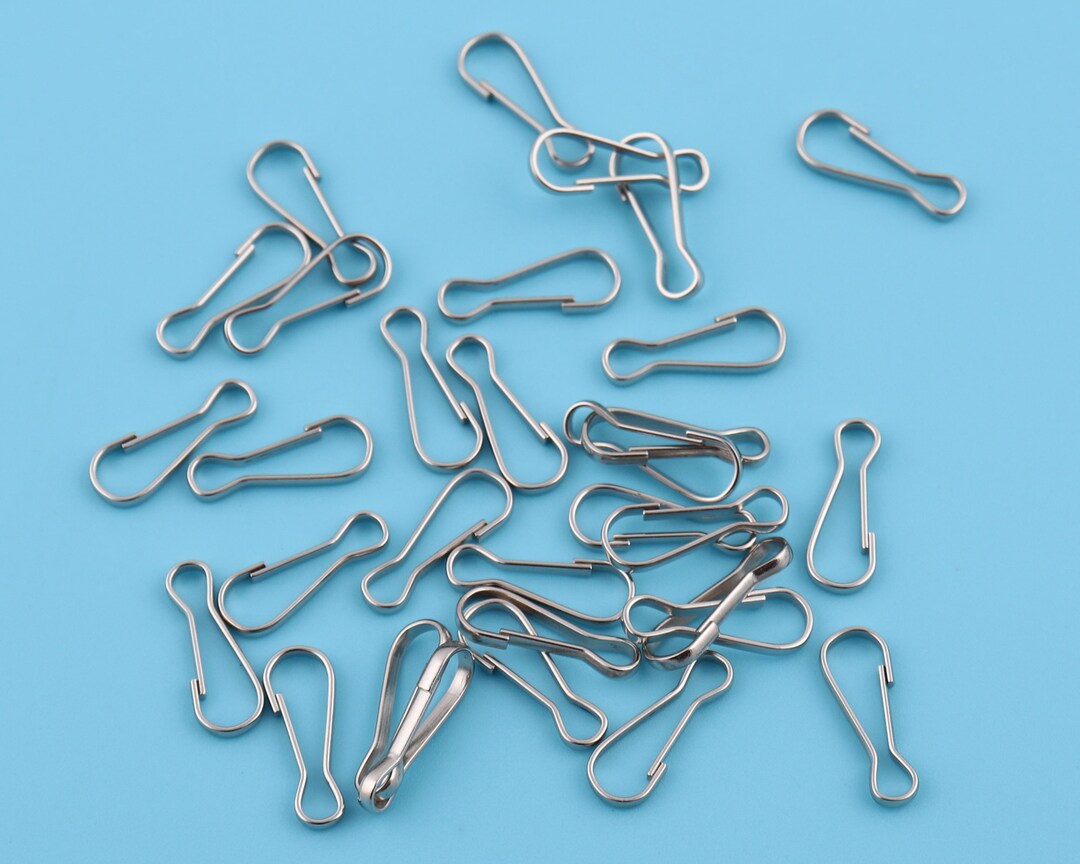 5/8" Length Silver Lanyard Hook,16mm Spring Hook for ID Card and Key ...