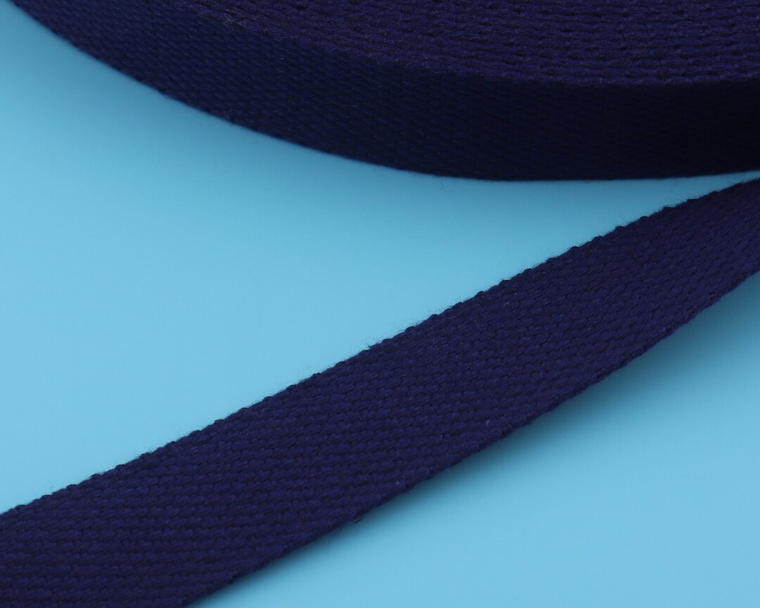 Navy Blue Cotton Webbing: 1" Key Fob, Leash & Strap Material - Etsy