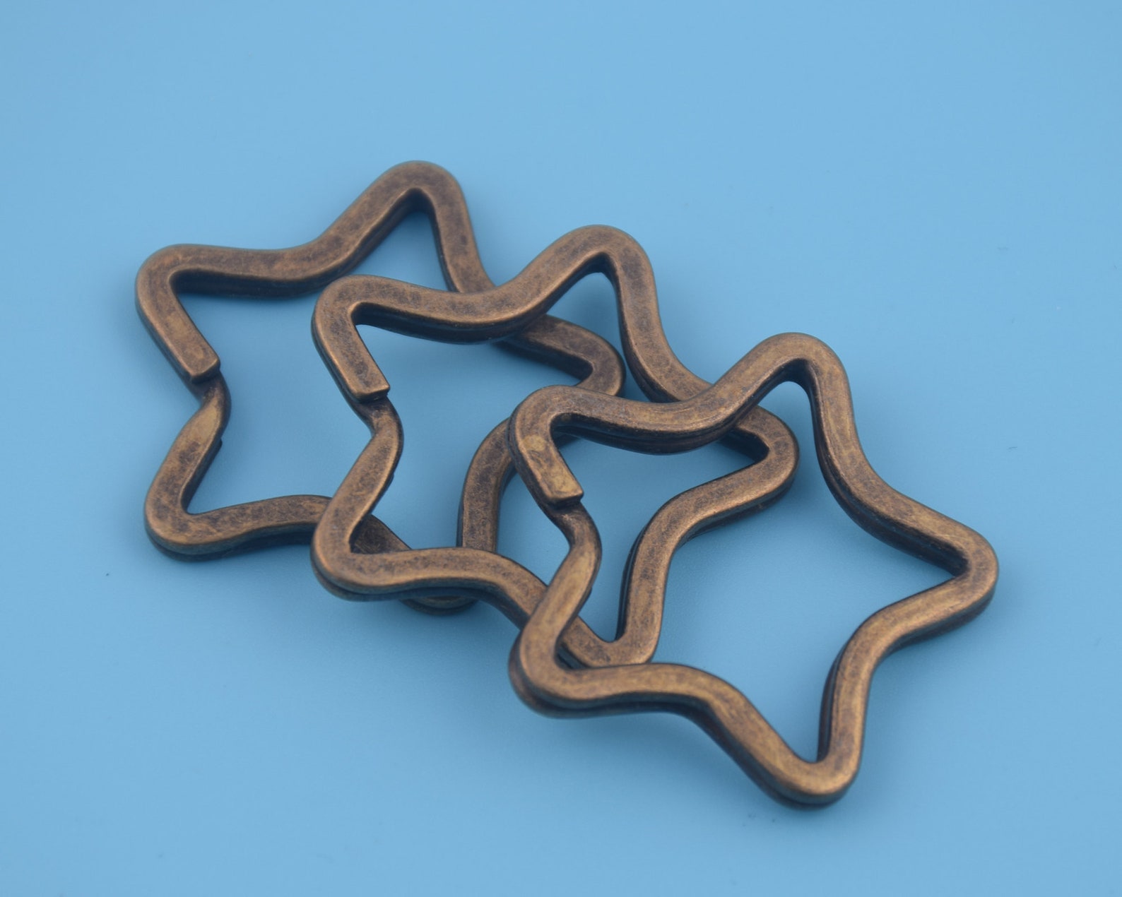 1.2533mm Outer Antique Brass Star Shape Double Split | Etsy