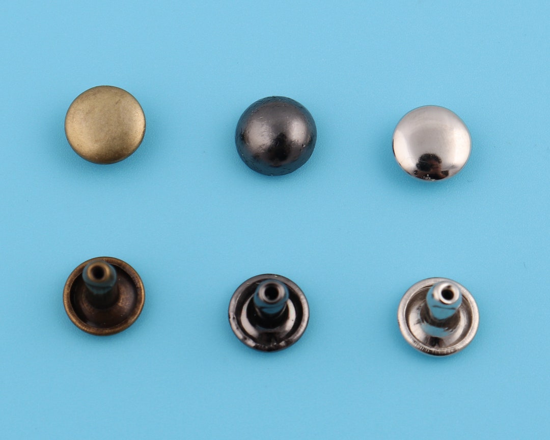 8mm Metal Dome Rivets: Double Cap Rapid Rivets for Leather Crafts - Etsy