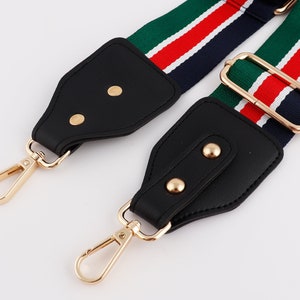 250mm Wide Stripe Adjustable Purse Strap With Trigger Clip Shoulder Bag ...