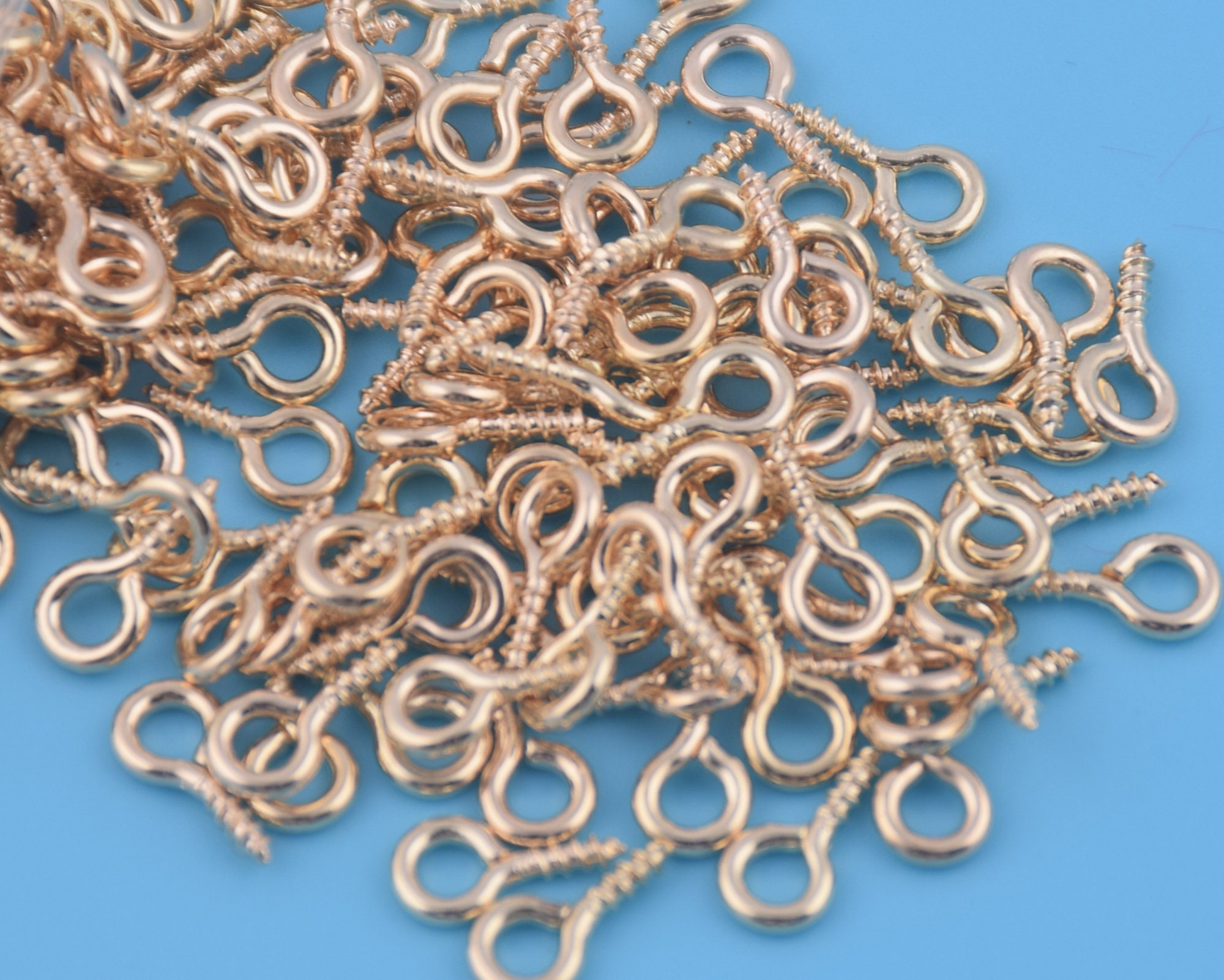 5mm10mm Light Gold Eye Hook Screw Jewelry Making Mini Screw | Etsy