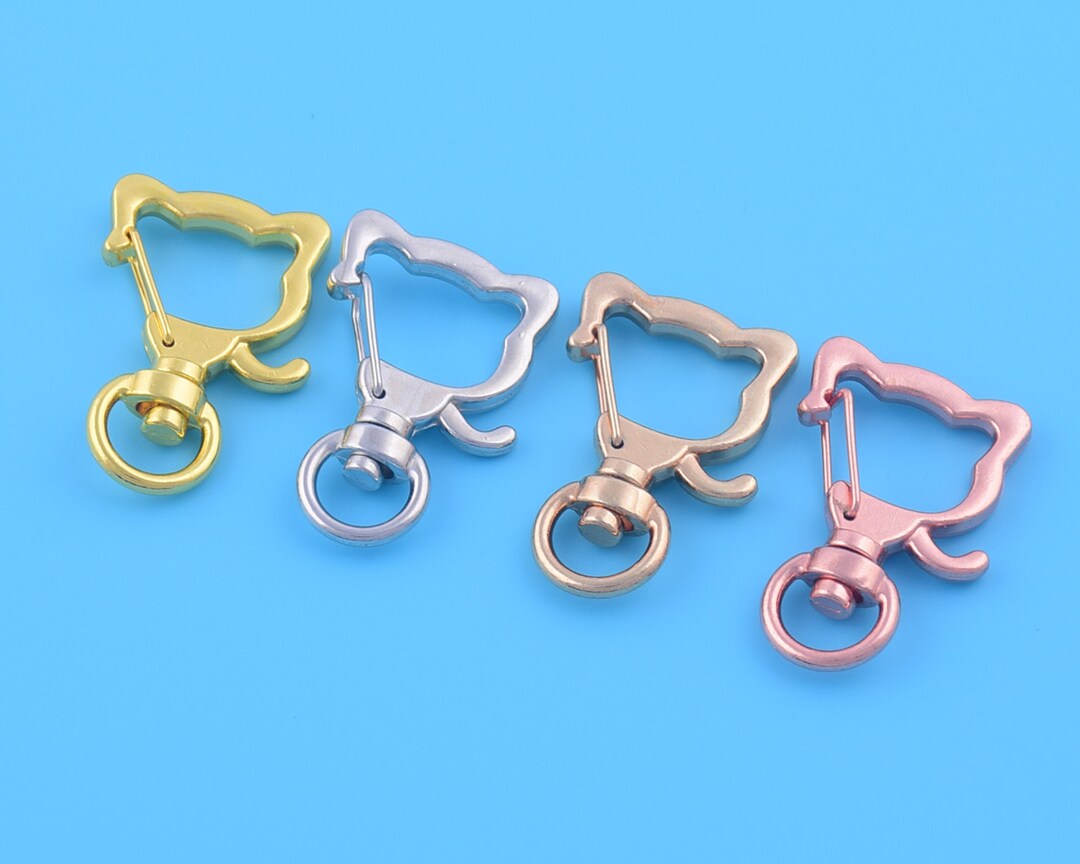 Rose Gold Cat Swivel Clasp: 9mm Metal Trigger Snap Hooks - Etsy