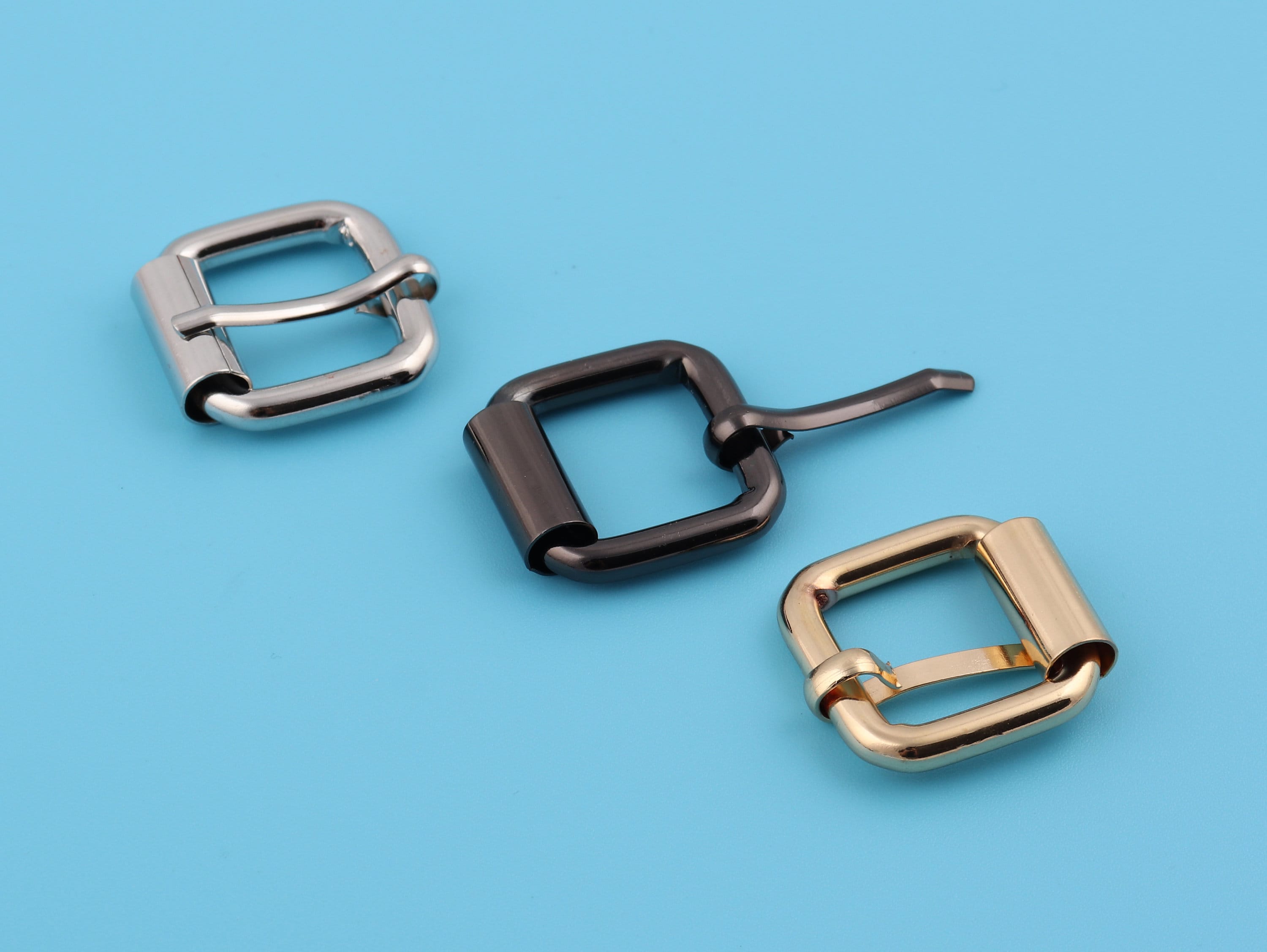 3/4 20mm Inner Roller Pin Belt Buckle Single Prong Rectangle Center Bar ...