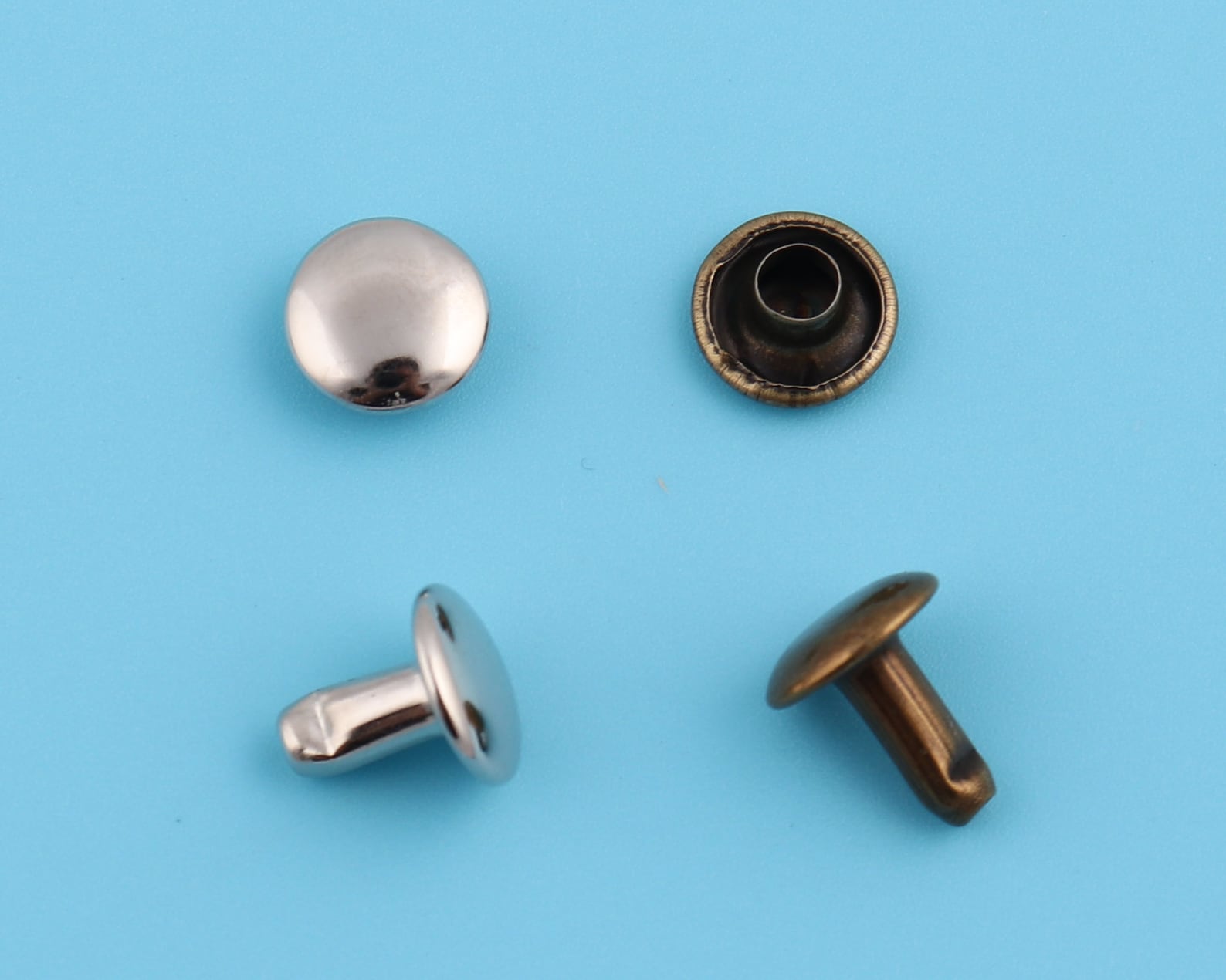 0.318mm Outer Metal Round Rivets Dome Rivets Double Cap Rivets Rapid ...