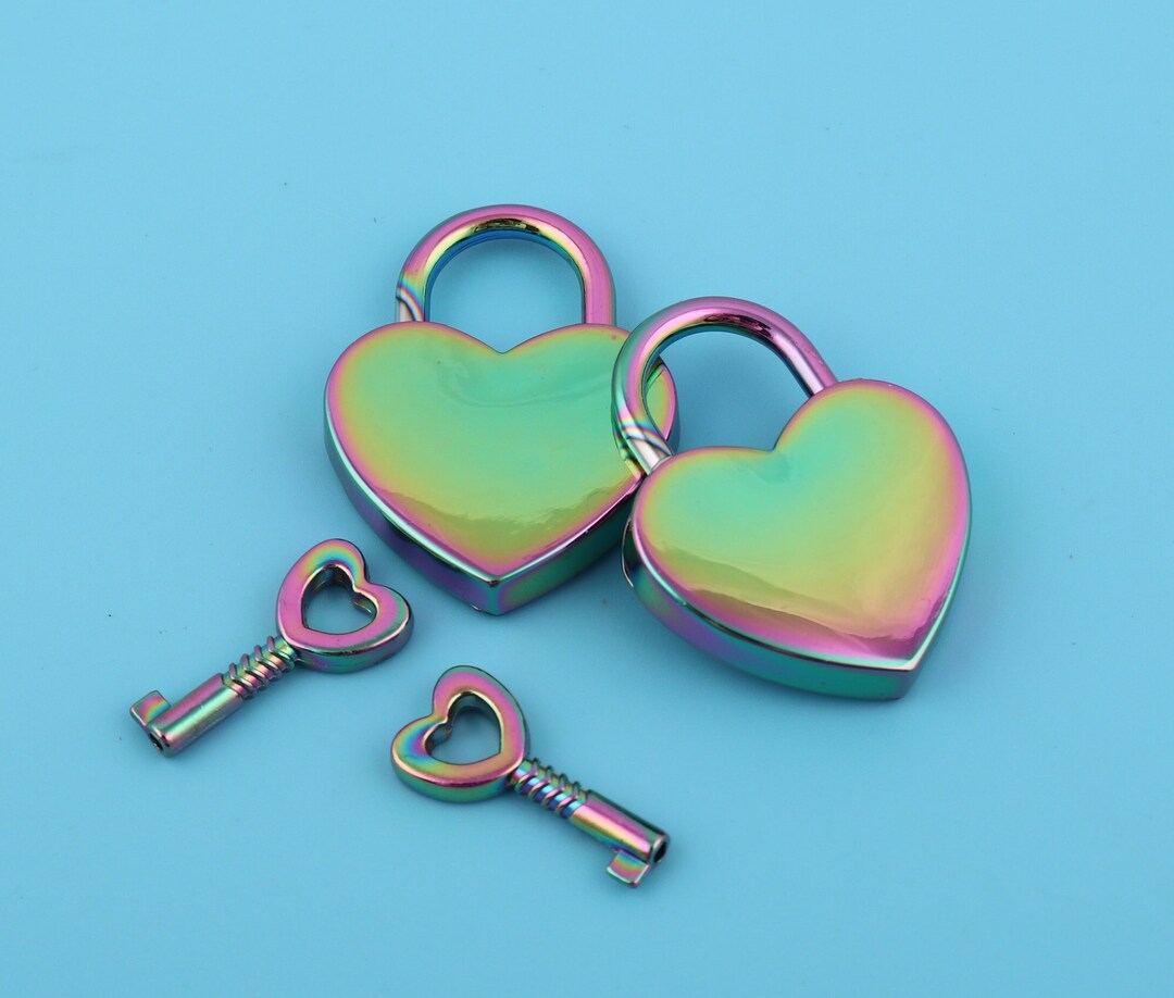 39*30mm Rainbow Bag Lock Purse Lock With Key Shaped Padlocks Handbag ...