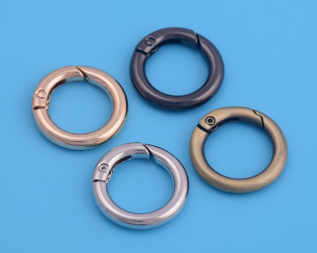 3/4“（16mm Inner) Metal Spring O Ring Spring Gate Ring Round Snap Push ...