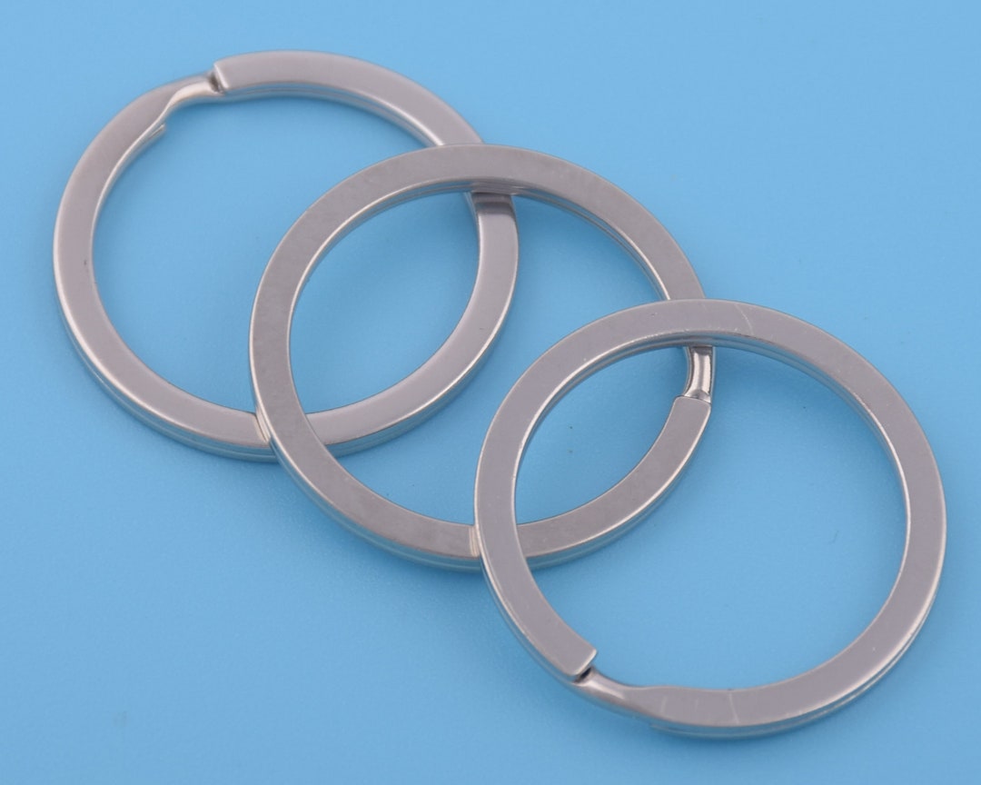 30mm Outer Silver Round Key Rings Key Chain Metal Double Split Rings ...