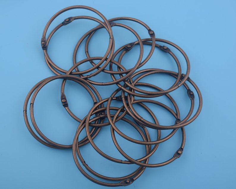 88mm Outer Antique Brass Binding Rings Hinge Sleepers Split Ring ...