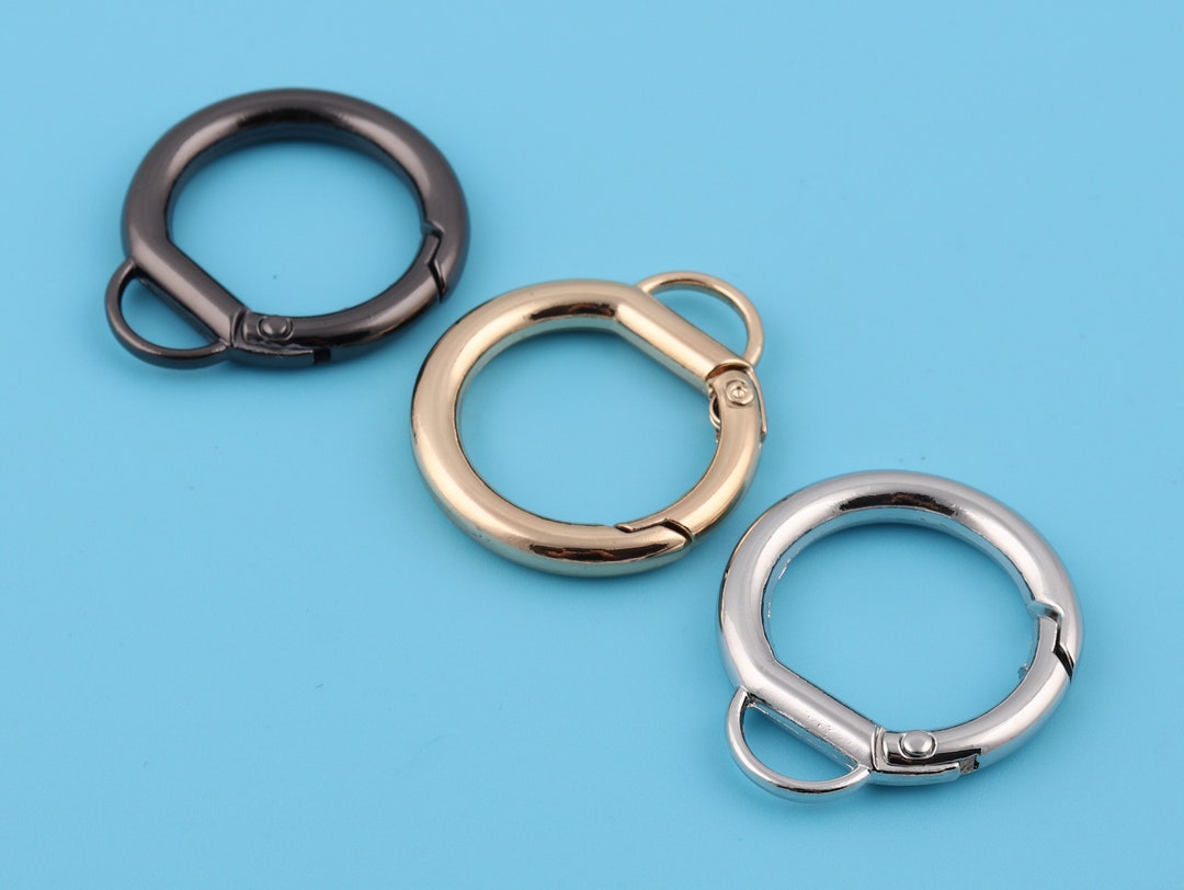 124mm Inner Metal Spring O Ring Spring Gate Ring With Loop Round Snap ...