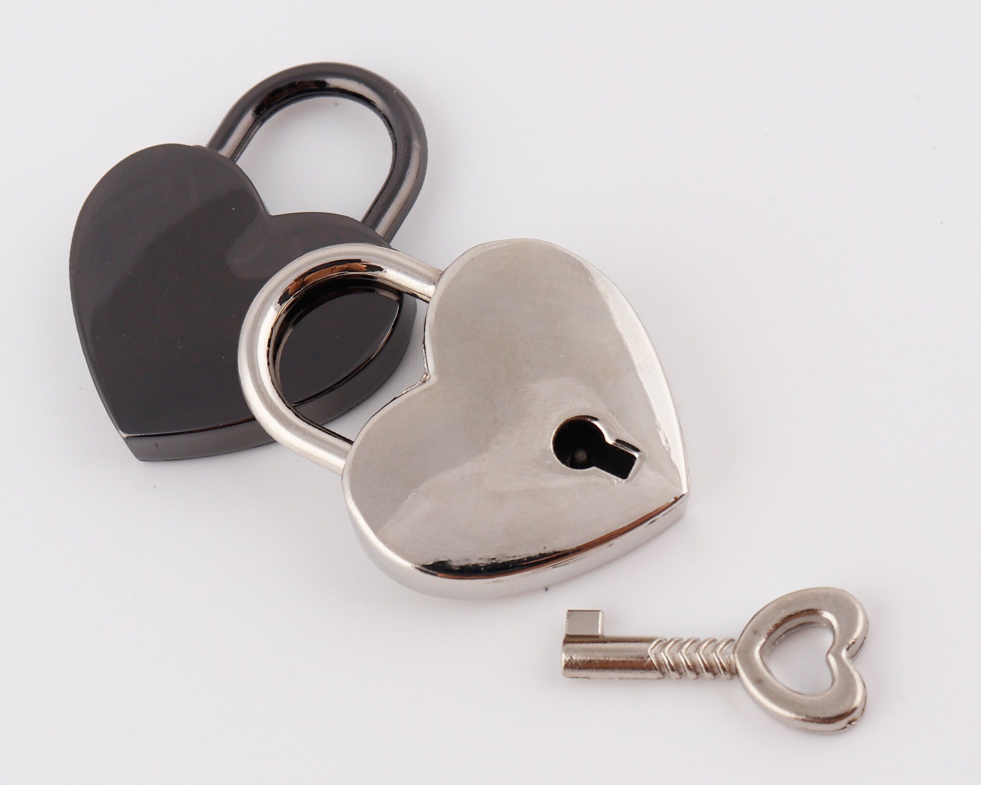 Metal Heart-shaped Padlock With Key Love Lock Couple Gifts - Etsy