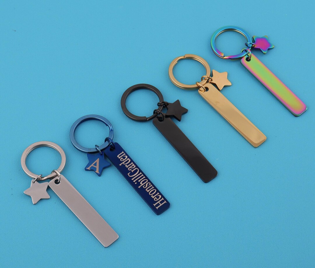 Personalized Laser Engraved Keychain: Custom Metal Alloy Keyring - Etsy