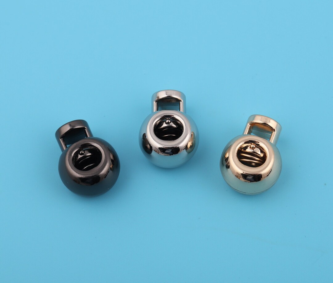 22*17mm Metal Cord Stoppers Cord Locks Single Hole Round Ball Cordlock ...
