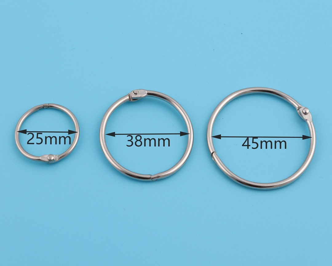 Silver Binding Rings Bindery Rings Book Card Binder Hinge Snap O Ring ...