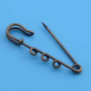 250mm Length Safety Pins With Three Loops Coil Craft Brooch Pins Metal ...