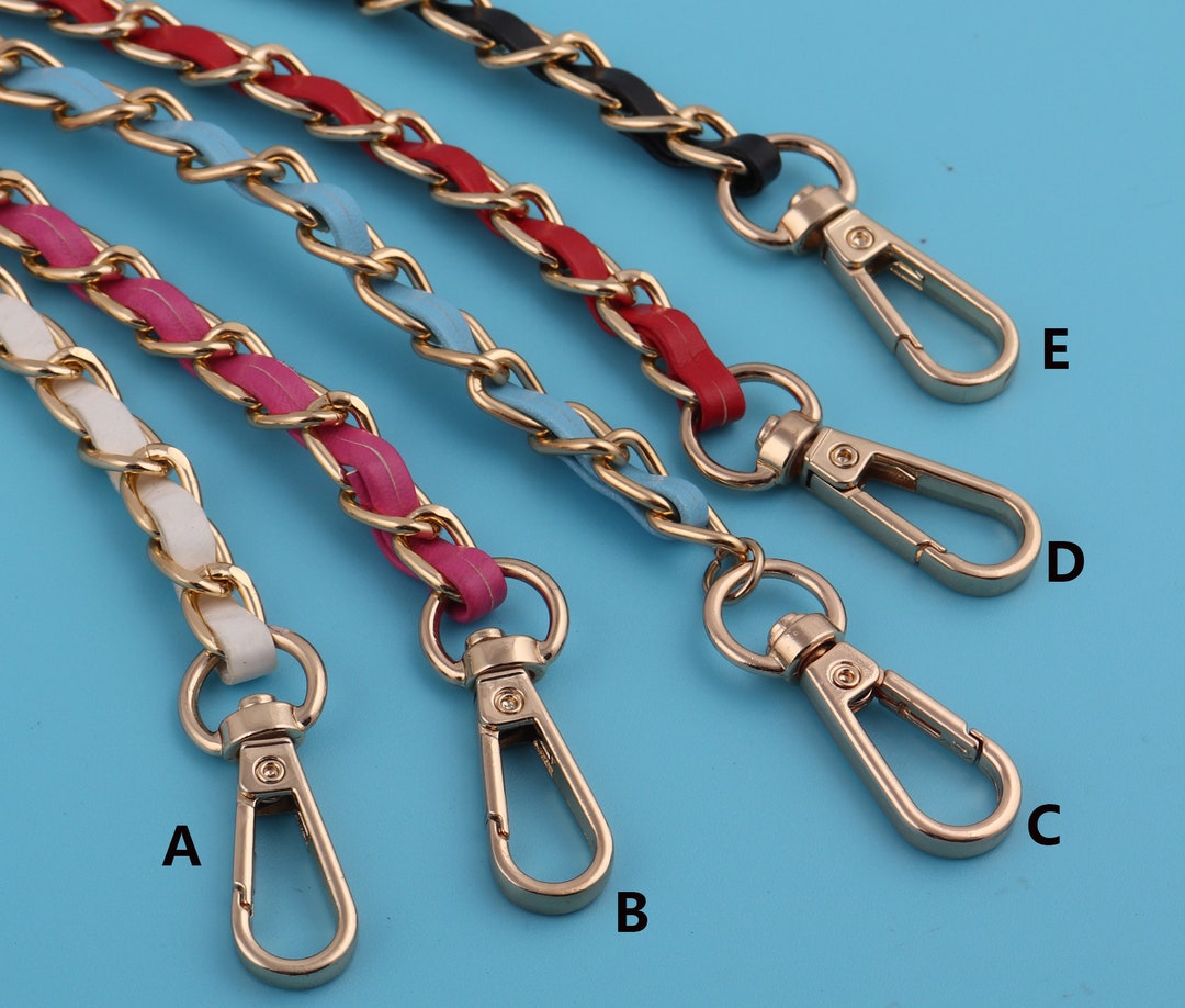 Leather & Light Gold Purse Chain Replacement - 108cm Shoulder Strap - Etsy