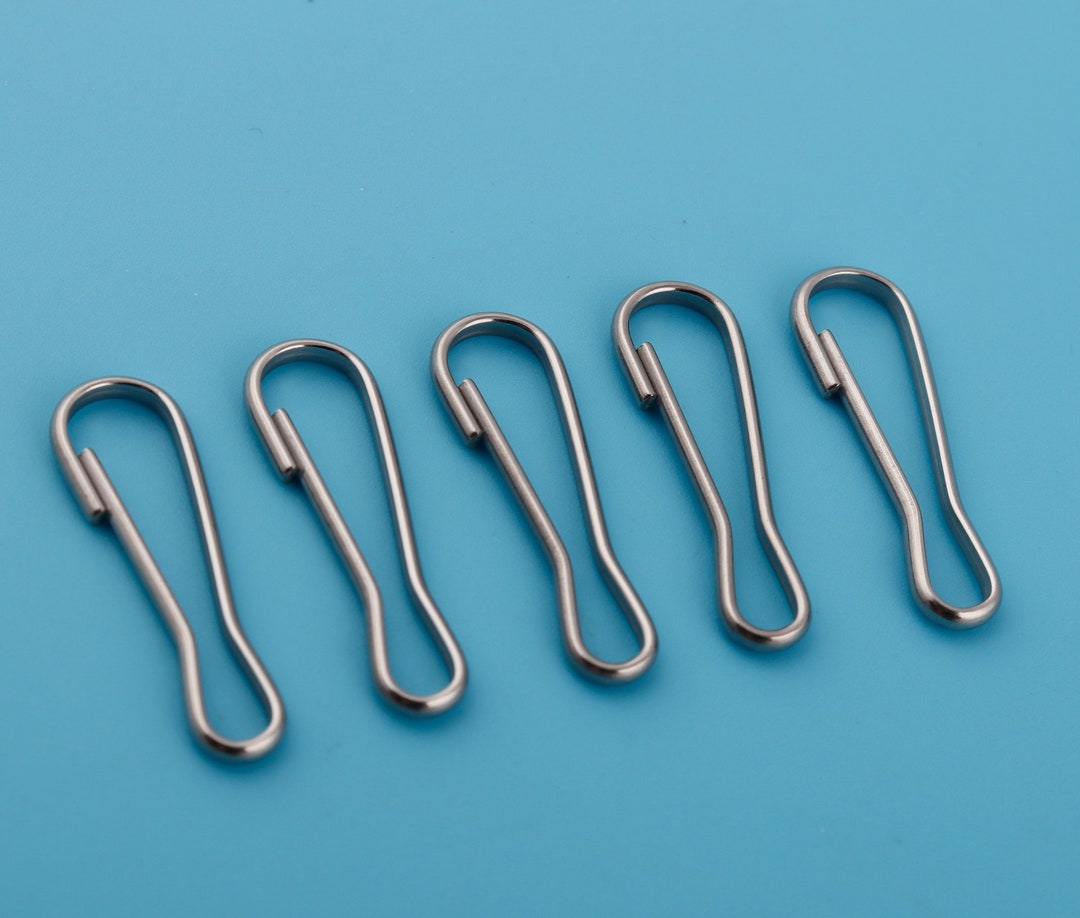 Stainless Steel Lanyard Hook: Spring Clip for ID Card, Keychain (28mm ...