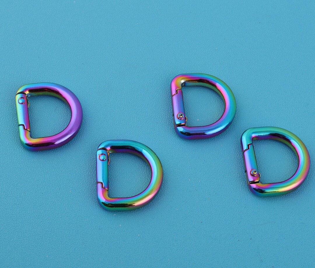 16 Mm Inner Rainbow D Ring Snap Hook Metal D Shaped Fastener Half Round ...