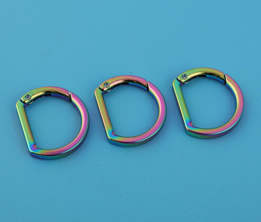 Rainbow Metal D Ring Snap Hook: 22mm Spring Clasp Fastener - Etsy