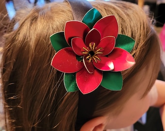 Black Poinsettia Headband - Etsy