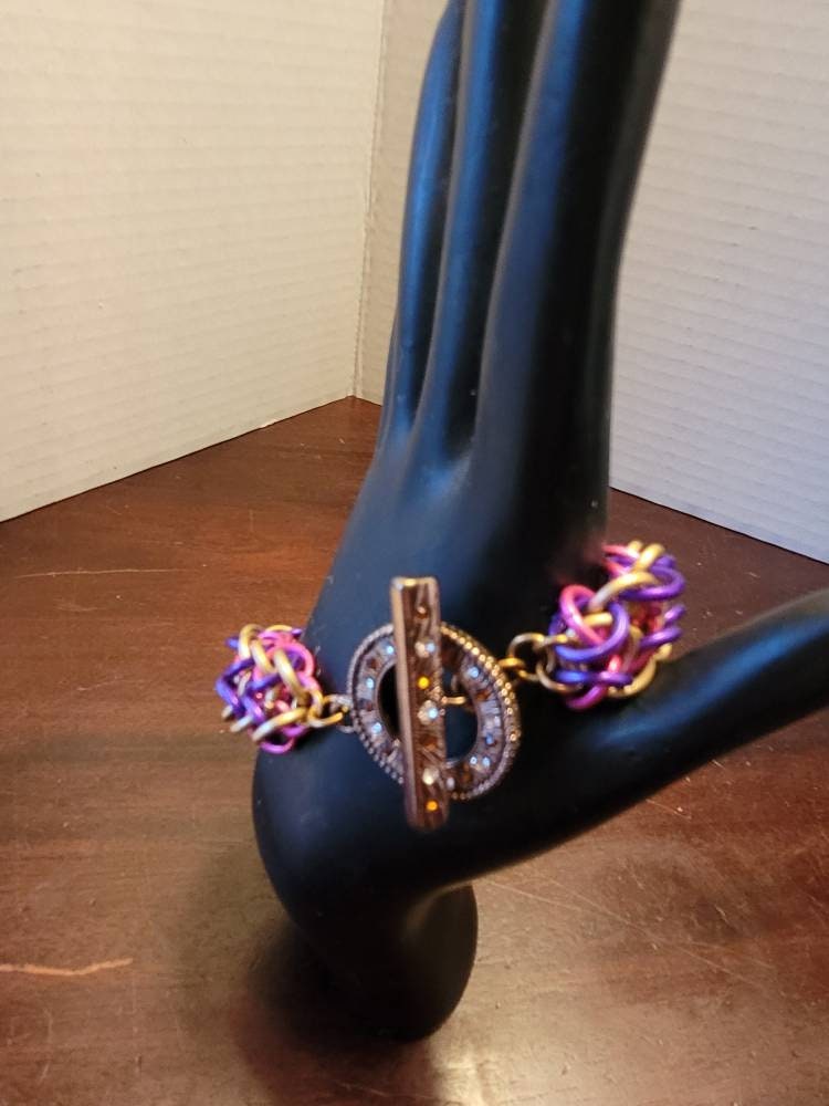 Golden Fire Elf Weave Pulsera y Pendientes Set - Etsy España