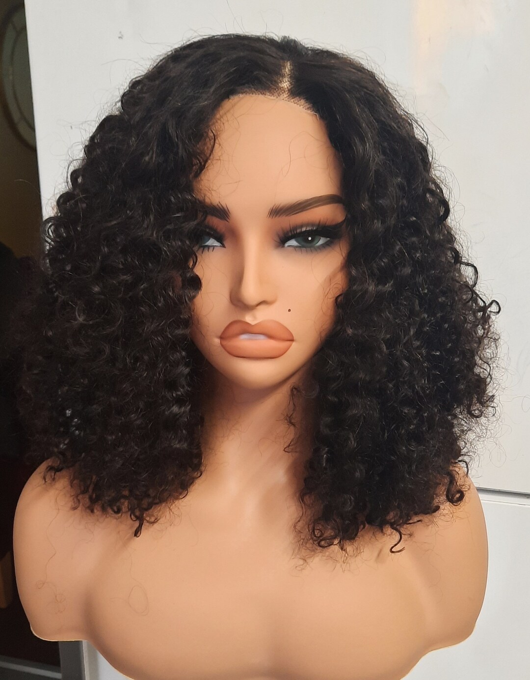 Virgin Unprocessed Eurasian Curly Glueless 2x4 Lace Closure Bob Wig - Etsy