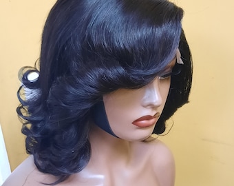 12A High Quality Virgin Peruvian Unprocessed Human Hair Side Part Flip ...