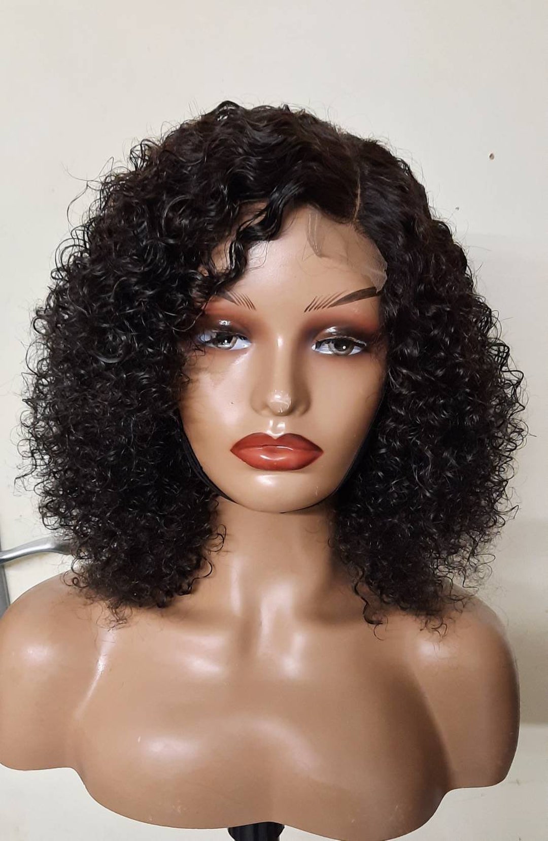 7A Grade 100% Human Hair Curly Wig in 14inches - Etsy