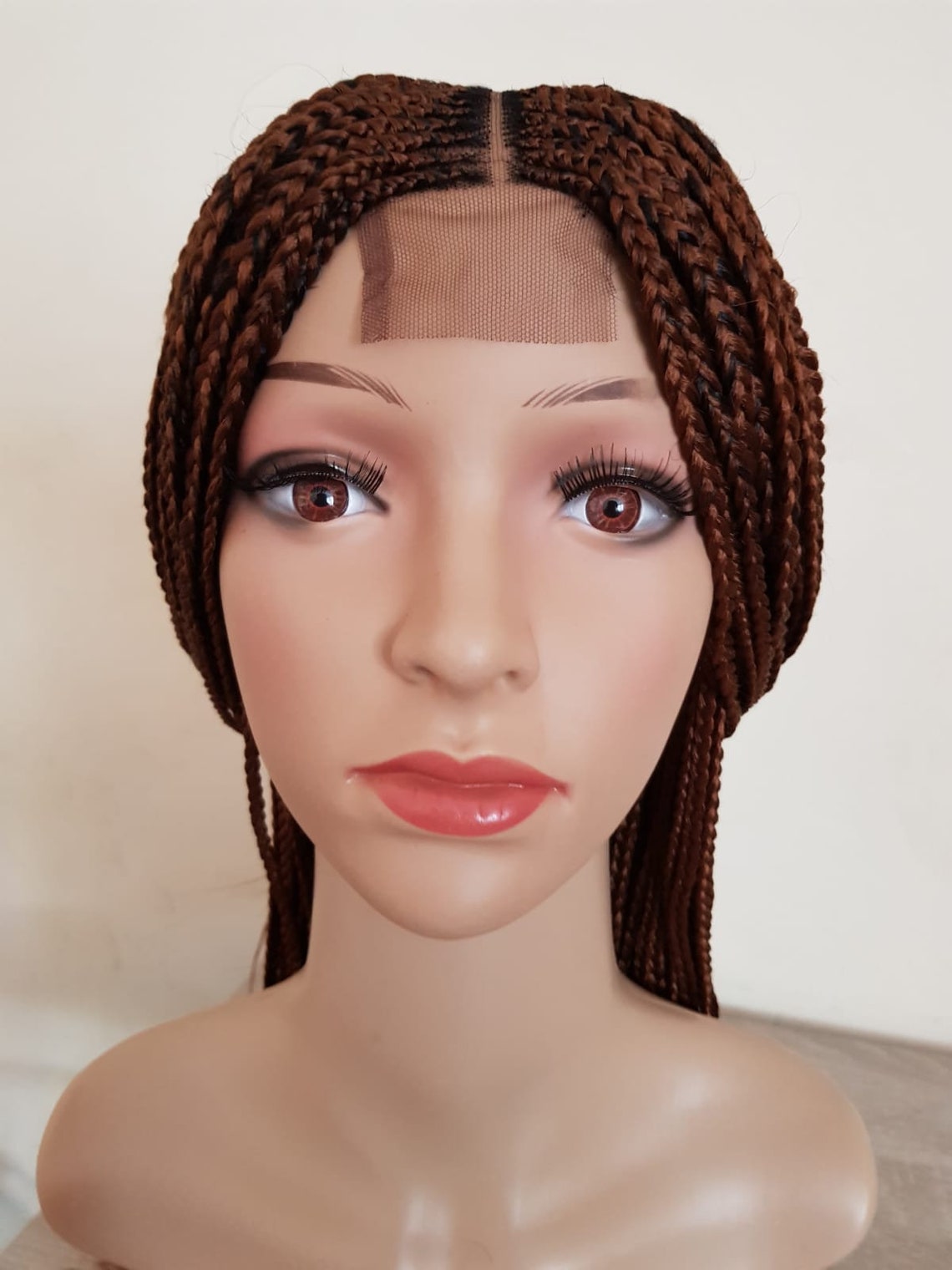 Middle Part Box Braided Wig - Etsy