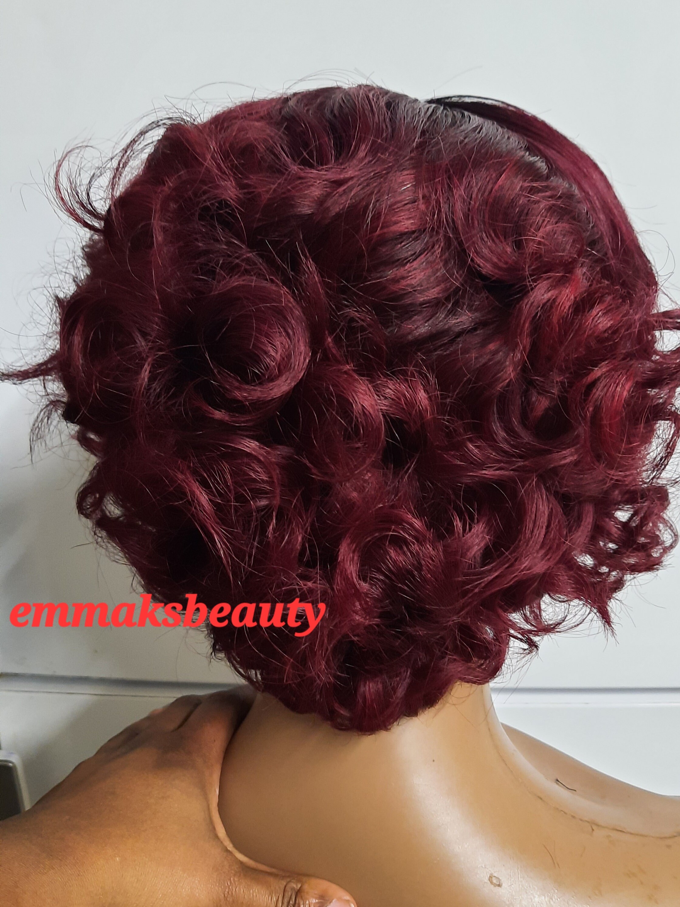 Virgin 13x4 Loose Curly Short Pixie Cut Lace Wig in #613,, #99j - Etsy
